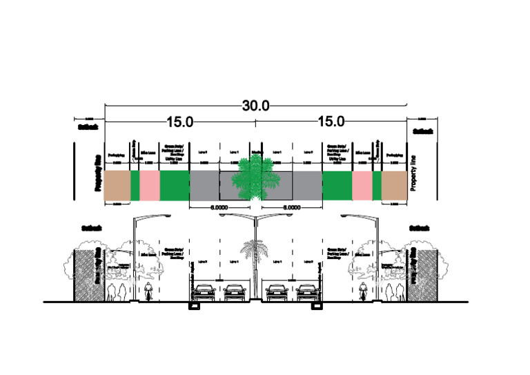 Road Section A 30m-Model | PDF