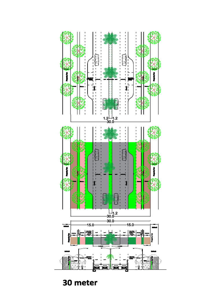 Road Section 30meter Color | PDF
