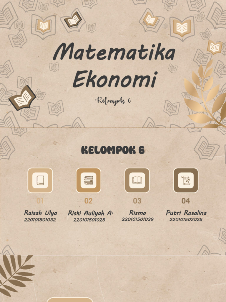 Matematika Ekonomi K6 | PDF