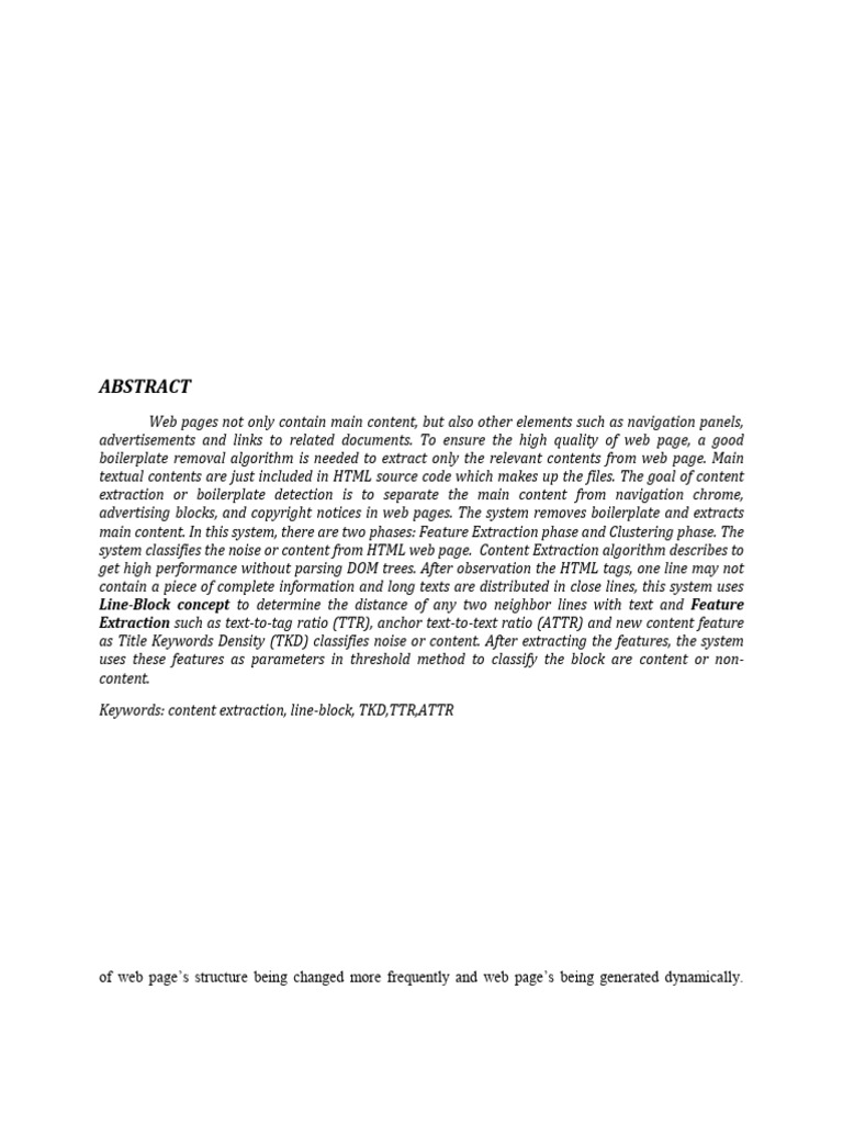 Boilerplate Removal and Content Extraction (Ijren) | PDF