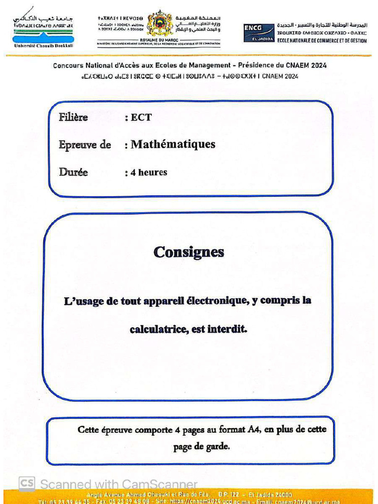 Cnaem 2024 Math | PDF