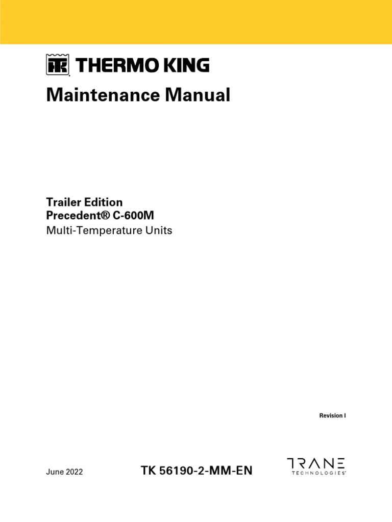 Precedent C-600M - TK 56190-2 - Maintenance Manual | PDF