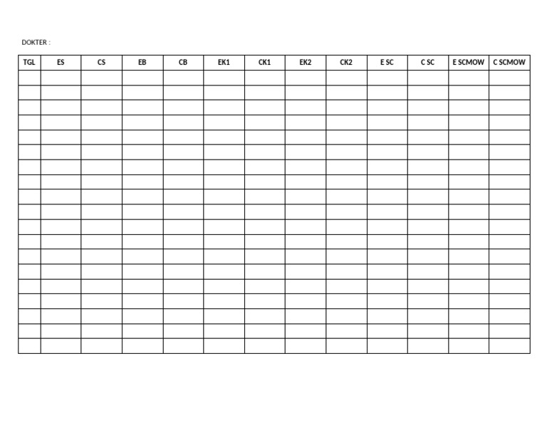 Tabel Rekapan Manual | PDF