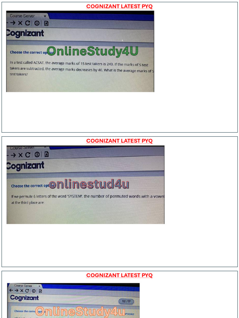Cognizant Day1 & DAY2 | PDF
