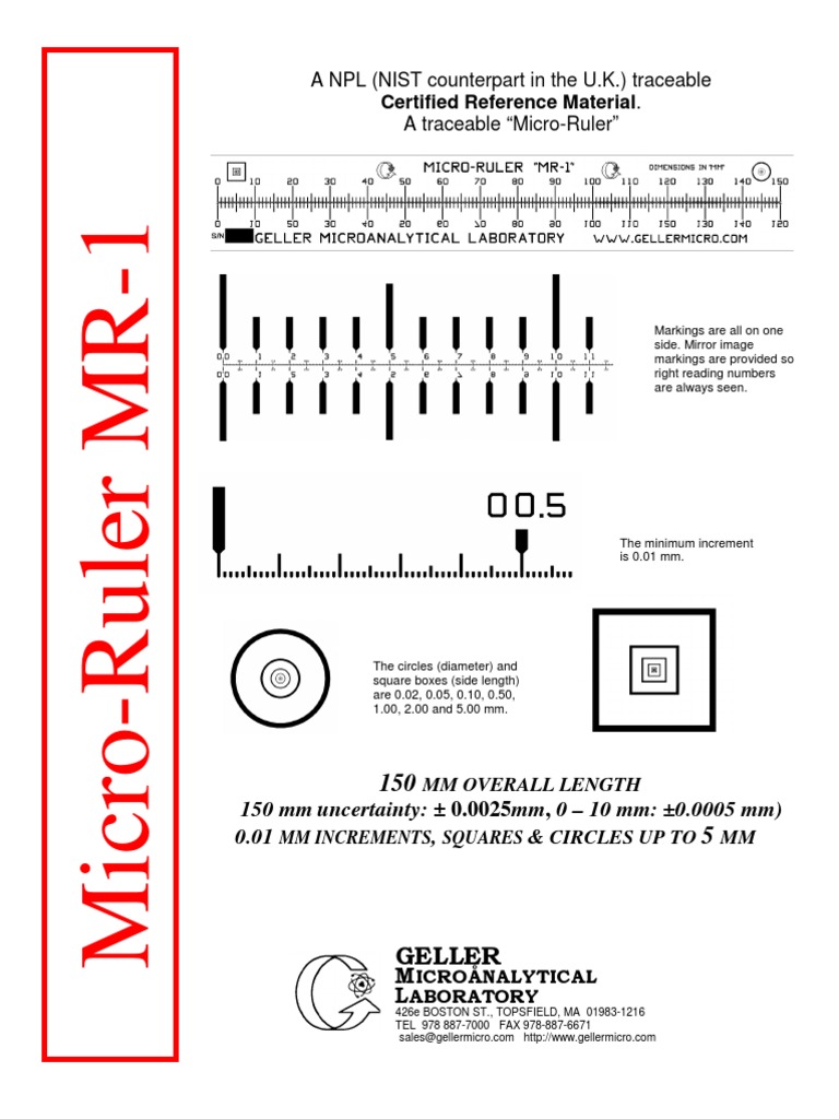 Micro Ruler | PDF | Calibration | Measurement