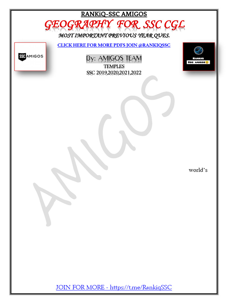 Temples SSC 2019,2020,2021,2022 | PDF