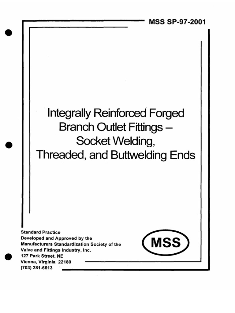 MSS SP-97-2001 | PDF