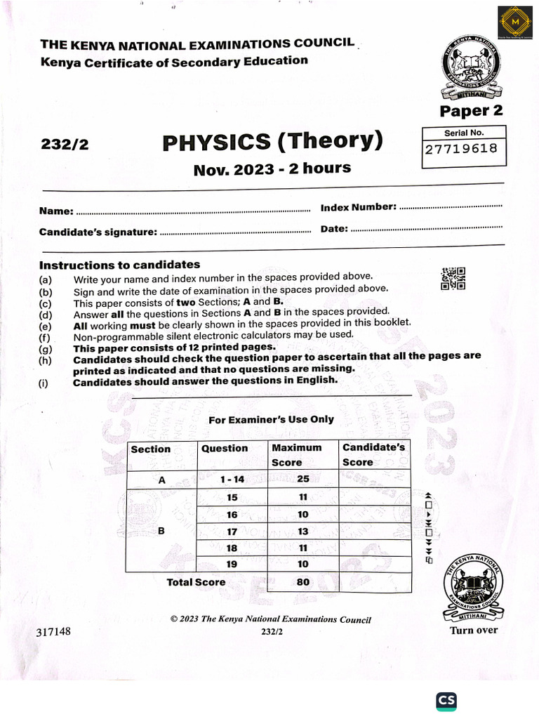 Phy P2 | PDF
