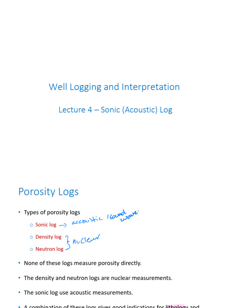 Sonic Acoustic Log | PDF