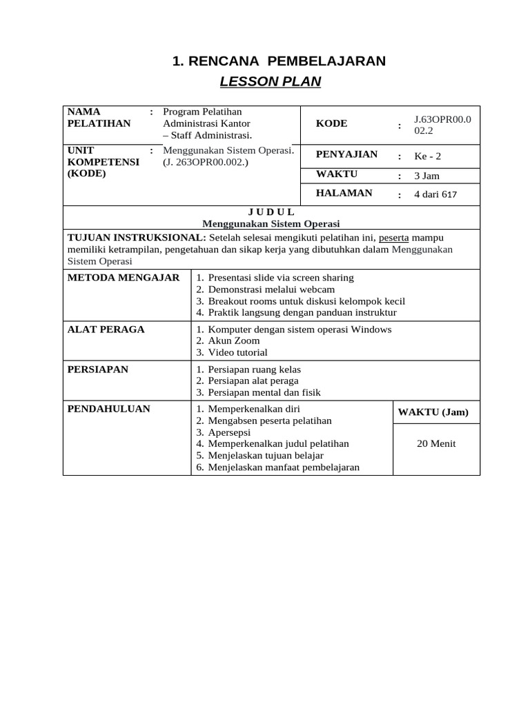 Lesson Plan Kelompok Pak Eka Fix | PDF