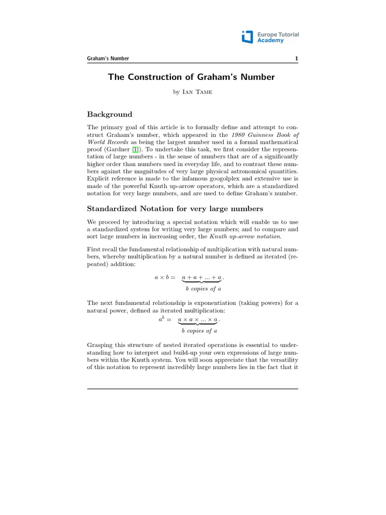 5ca8d7a8b74e5aab310f97fa Grahams Number | PDF