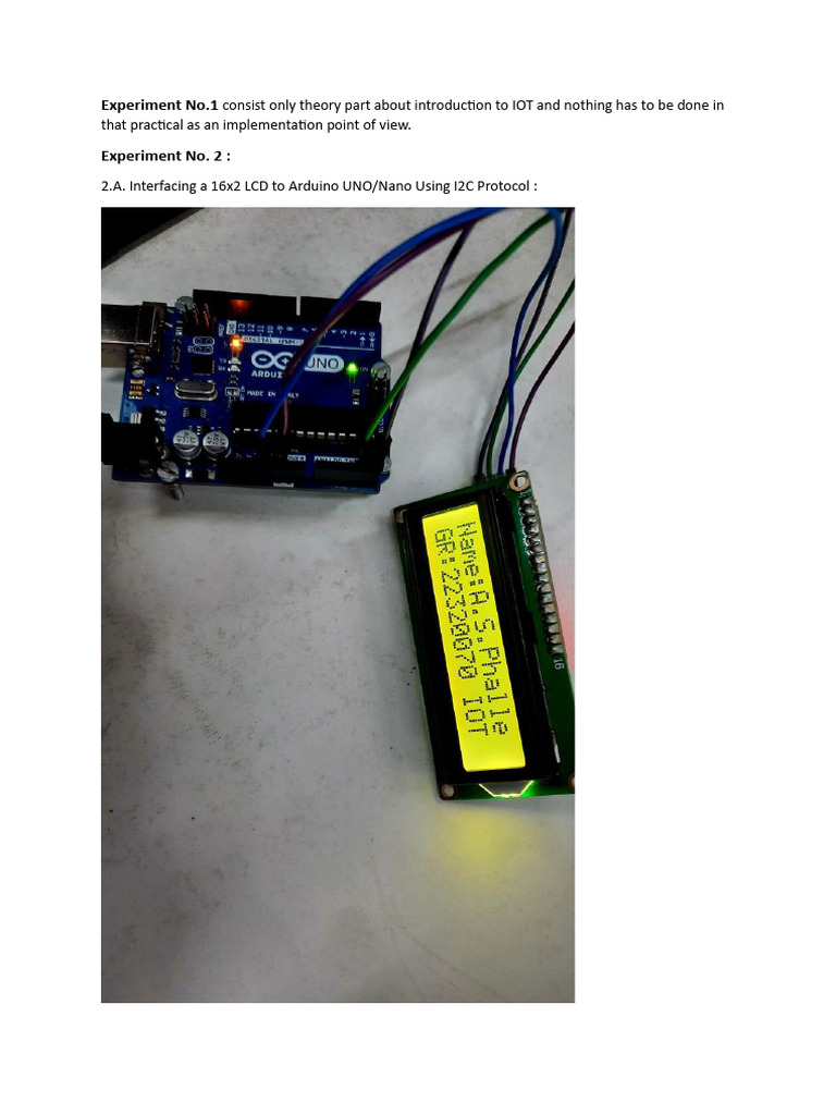 Photos of All (5) IOT Practicals | PDF