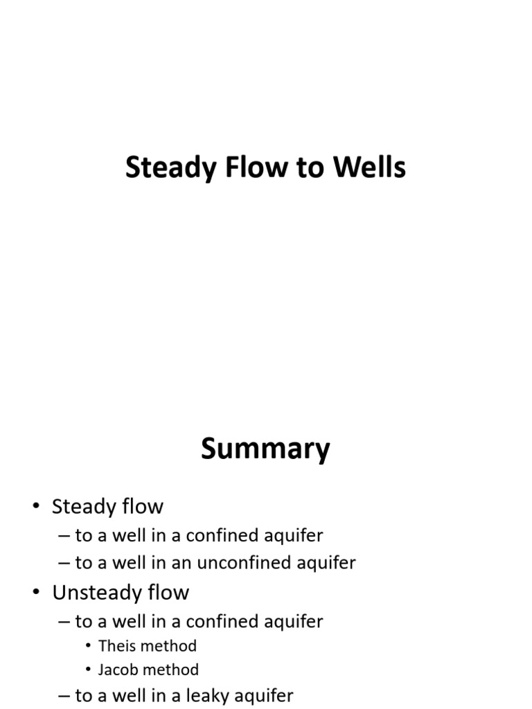 Lecture 3 - Pumping Test and Flow Equation | PDF