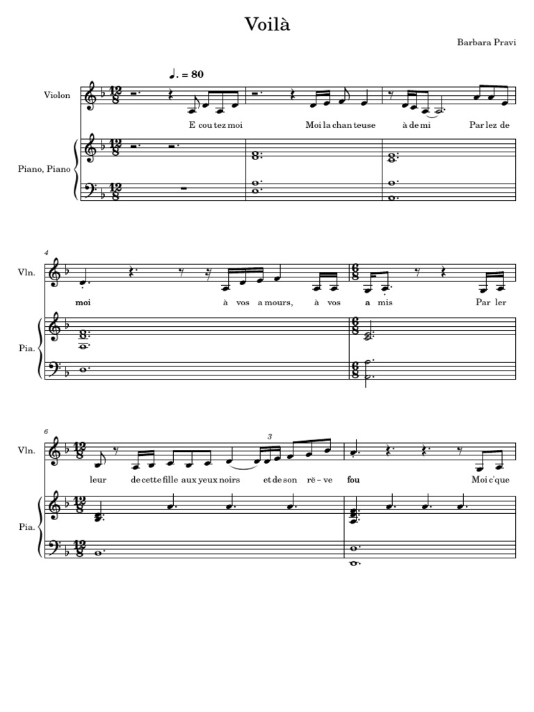 Voilà Barbara Pravi Pdf