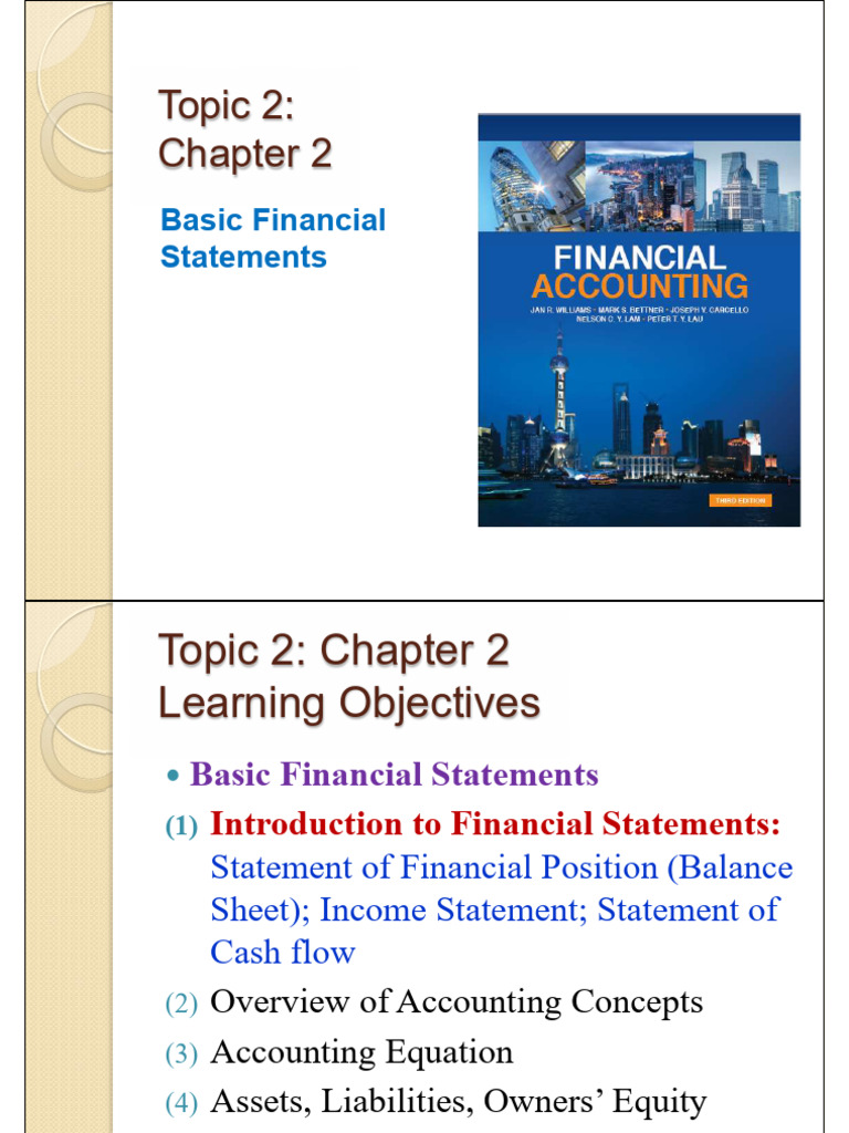 Topic 2 - Chapter 2 Basic Financial Statements | PDF