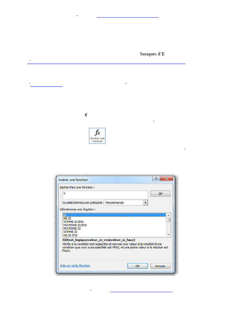 Utiliser Les Formules de Calculs Basiques Sur Excel Partie 2 Si Somme - Si Max Min NB - Si Et ...