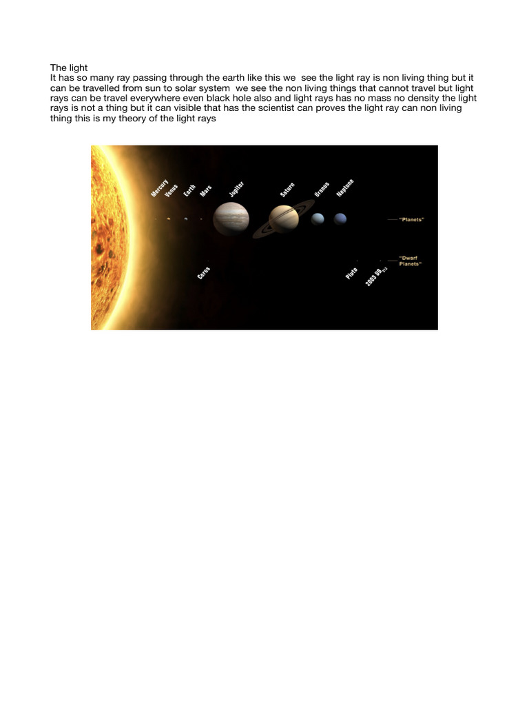 Open The Light Rays Theory | PDF