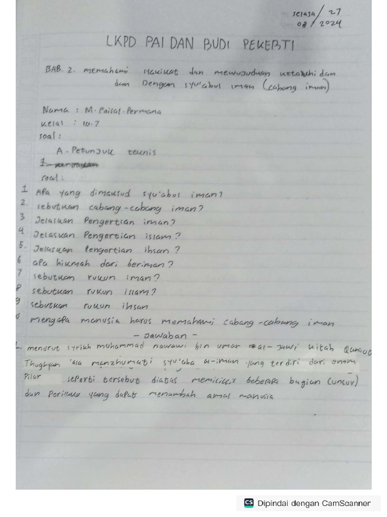 Tugas LKPD Pai Muhammad Faisal Permana 10.7 | PDF