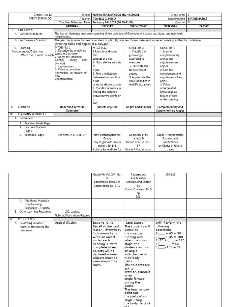 Undefined Terms in Geometry | PDF | Angle | Geometry