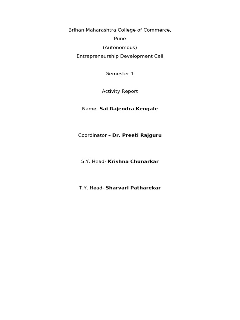 Report Format | PDF