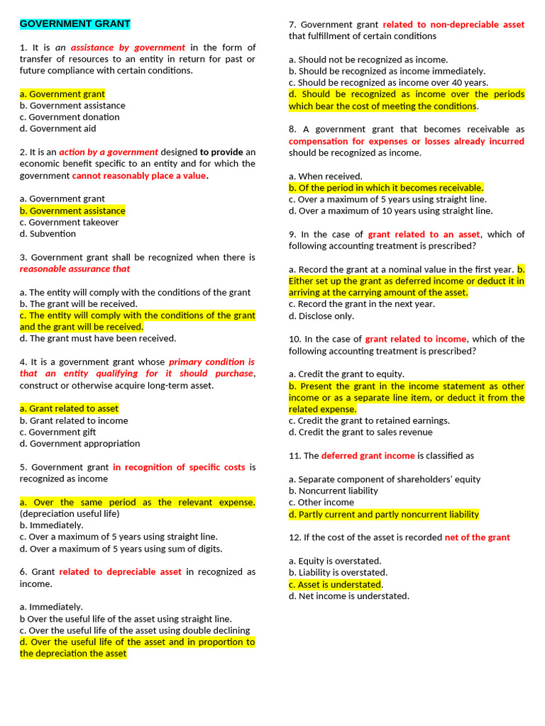 Intermediate Accounting 1 - Theories Answers | PDF | Depreciation ...