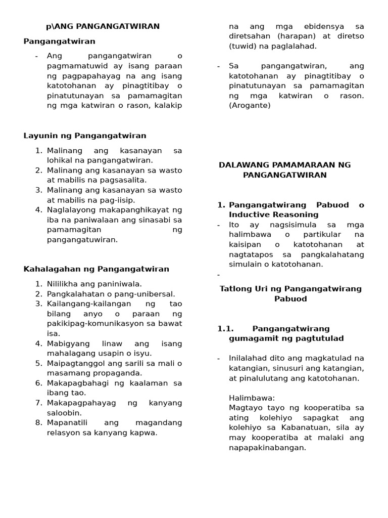 Pangangatwiran | PDF