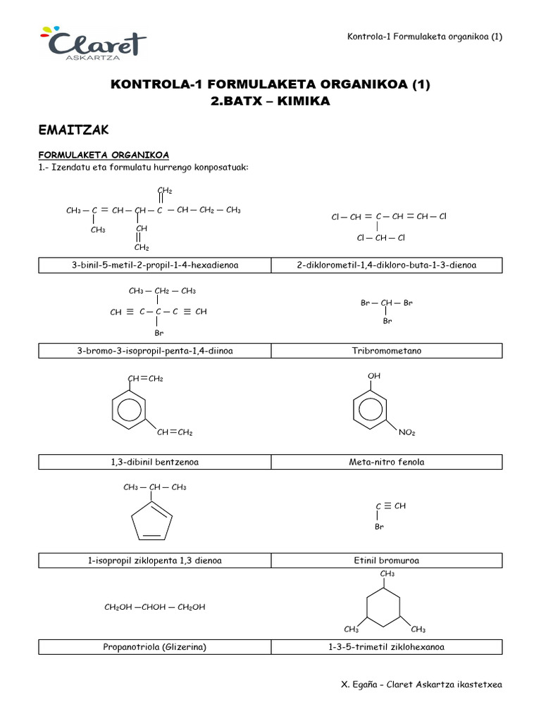 Kimika-BATX 2-1 Kontrol (Formulaketa Organikoa) | PDF
