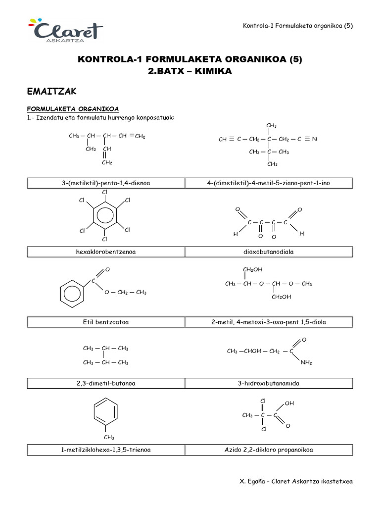 Kimika-BATX 2-1 Kontrol (Formulaketa Organikoa) | PDF