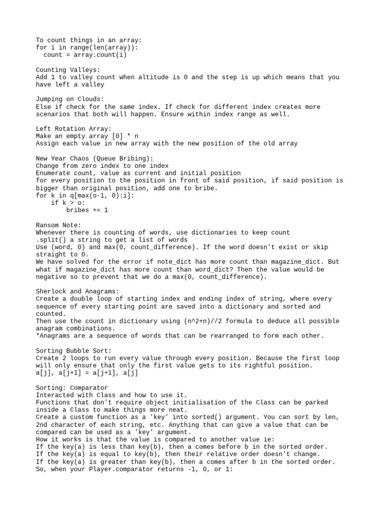 Coding Test Useful Expressions | PDF