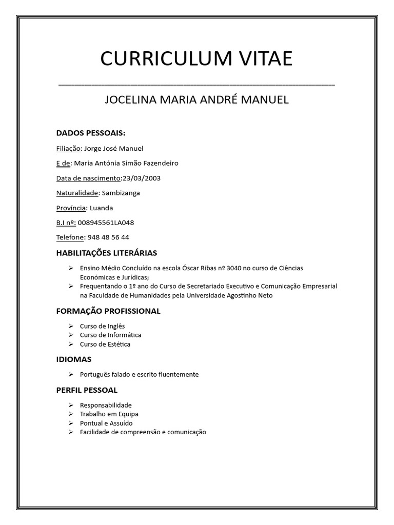 CV Jocelina | PDF