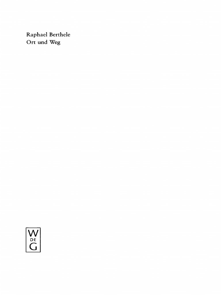 Berthele Ort Und Weg | PDF