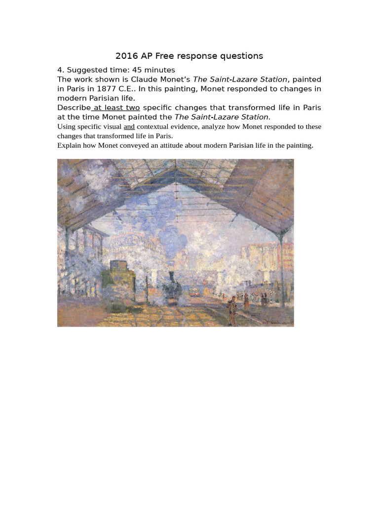 2016 AP Free Response Questions | PDF