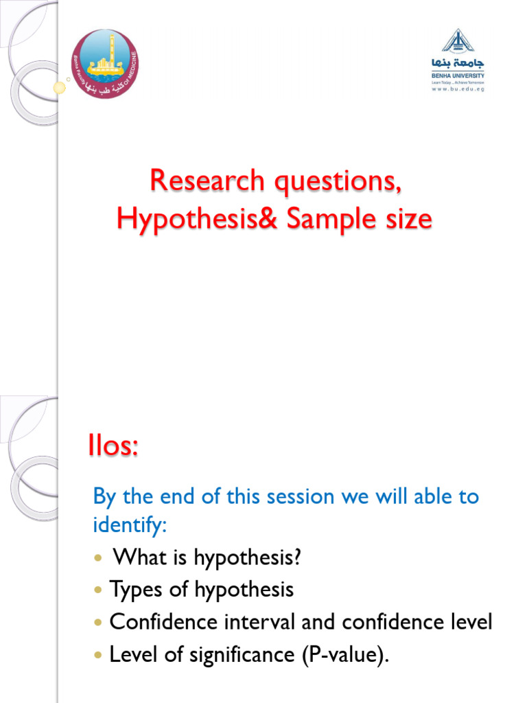 1 Research Question - Hypothesis | PDF | Type I And Type Ii Errors ...