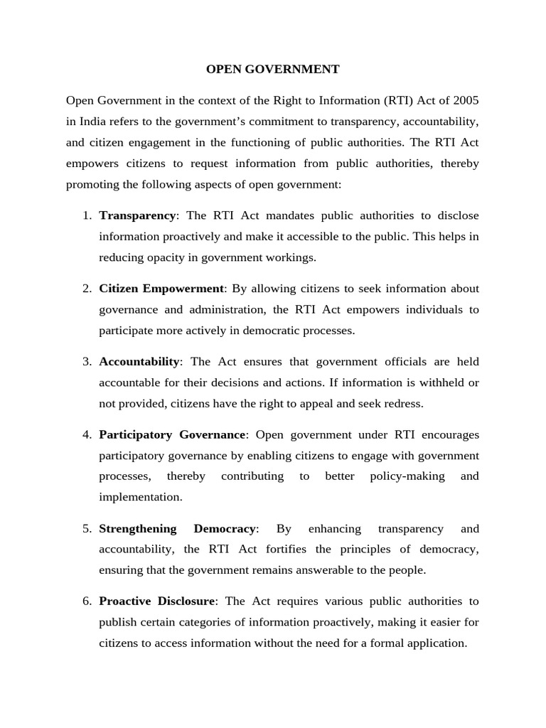 Open Government | PDF