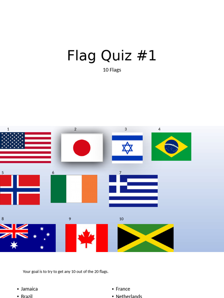 Flag Quiz #1: 10 Flags | PDF