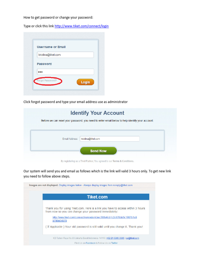 How To Get Password or Change Your Password | PDF