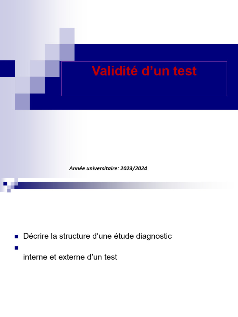04.validité D'un Test Diagnostic - PR - Fermas | PDF