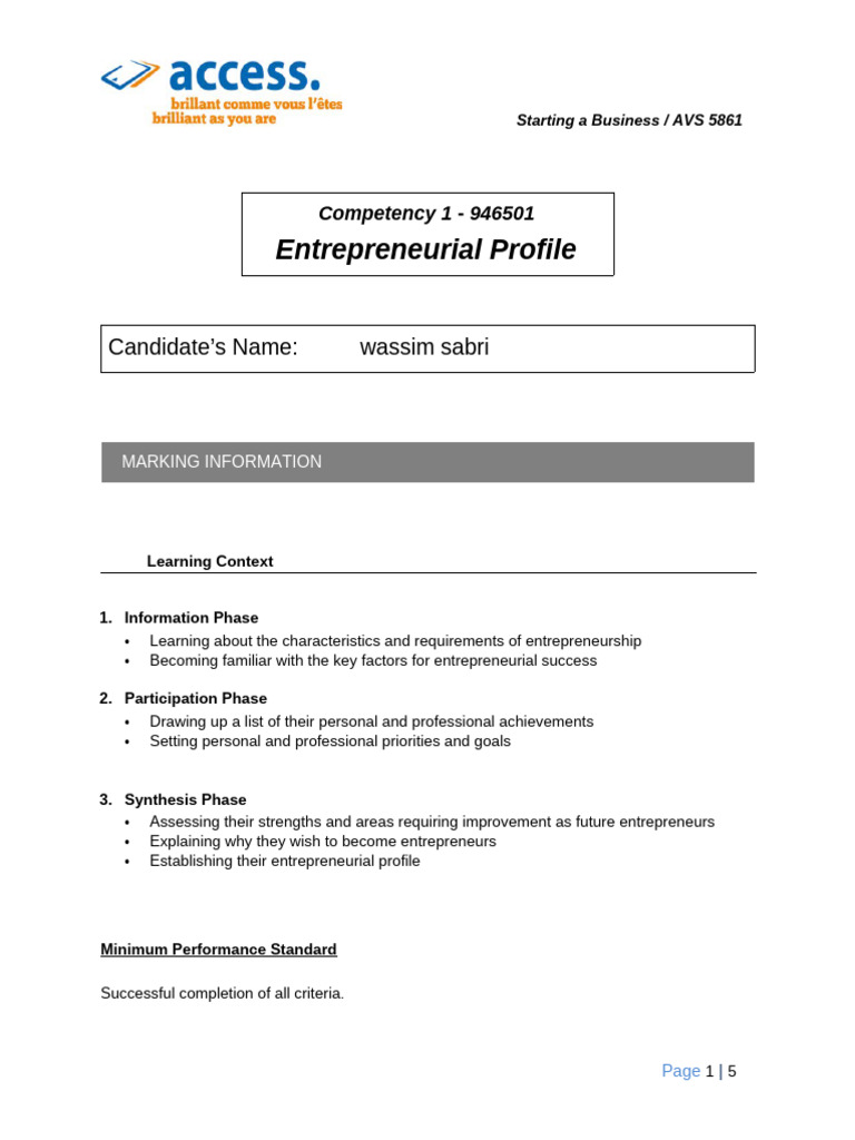HOMEWORK Competency 1 Assignments | PDF