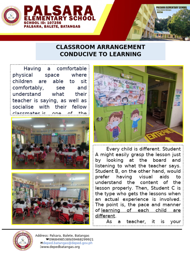 Conducive Classroom For Learning | PDF