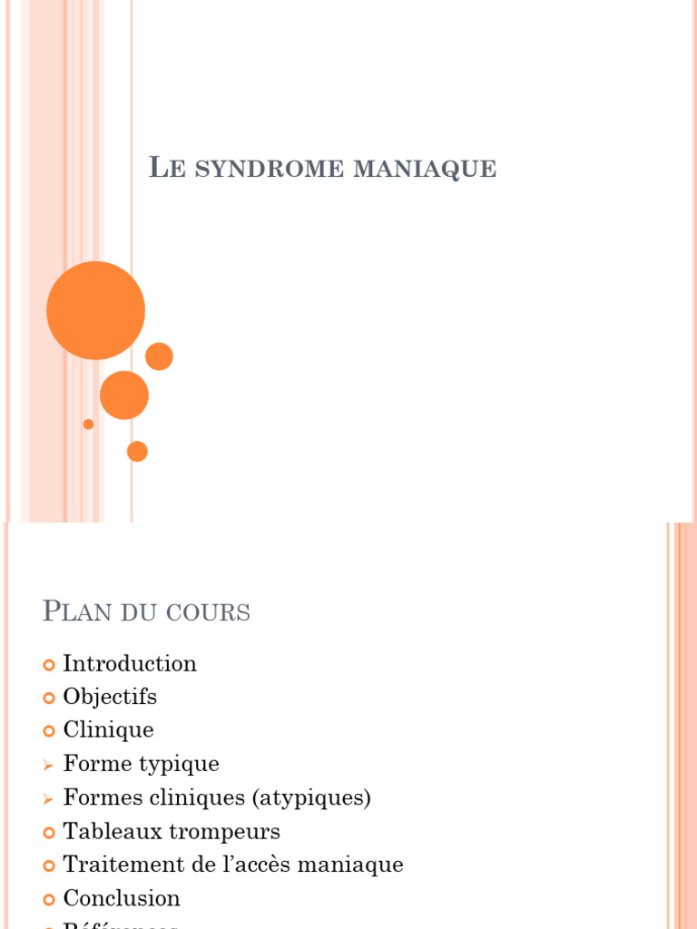 Comprendre le syndrome maniaque | PDF | Manie | Développement personnel