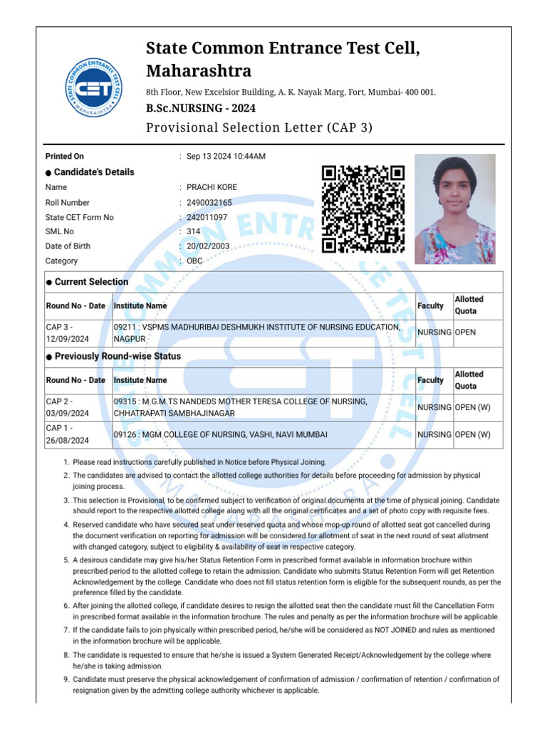 Selection Letter | PDF