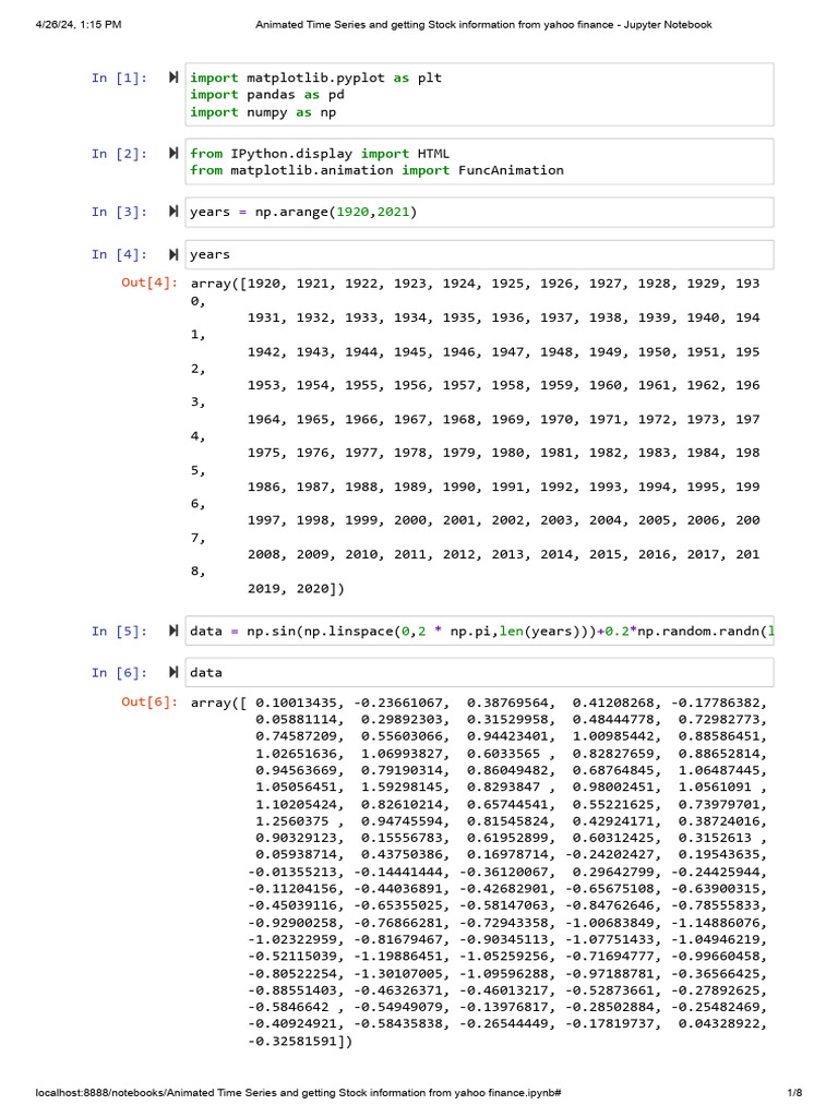 Animated Time Series and Getting Stock Information From Yahoo Finance ...