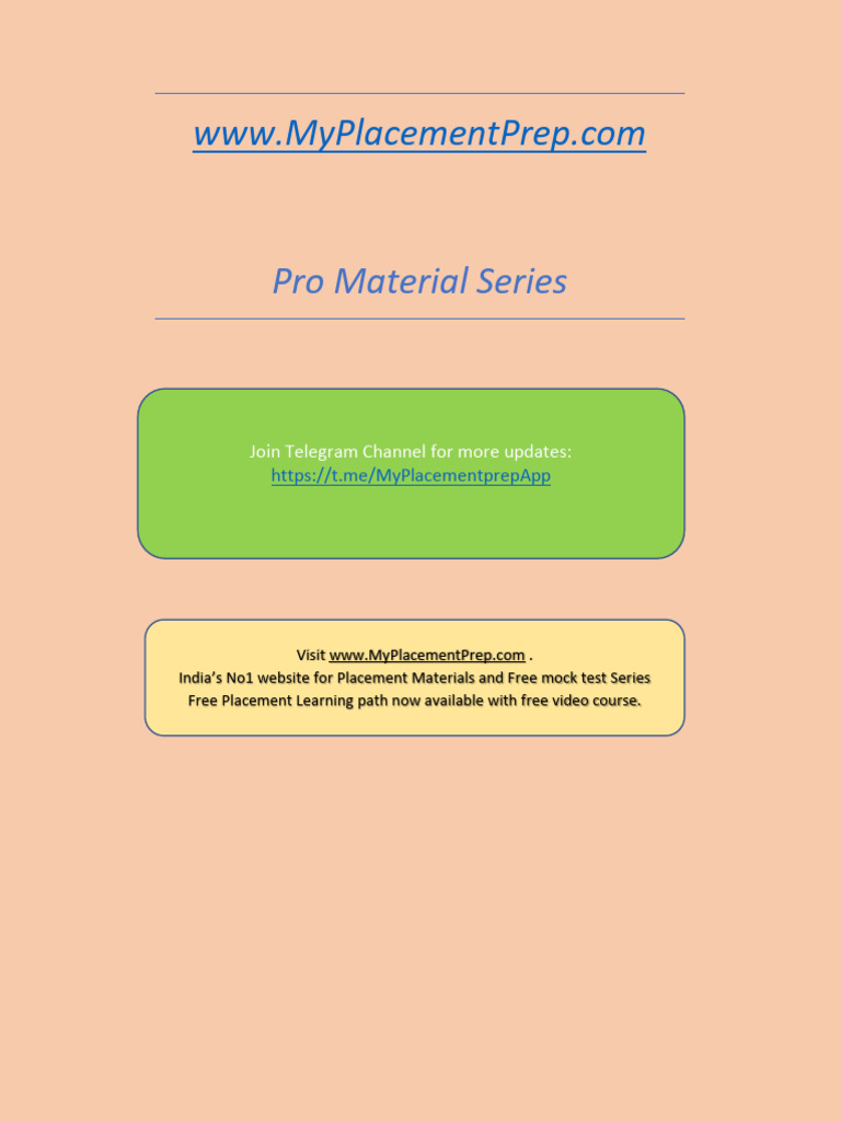 Pro Material Series: Join Telegram Channel For More Updates | PDF