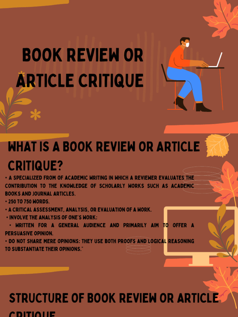 Book Review or Article Critique 1 | PDF