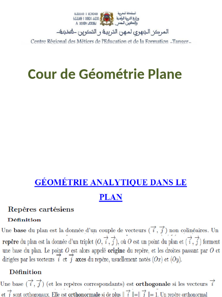 Chapitre 7 Géométrie | PDF