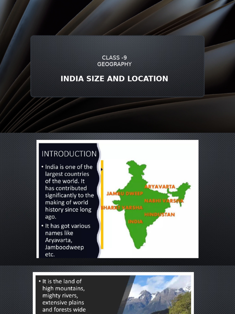 Gr9-Ppt-India, Size-And - Location | PDF
