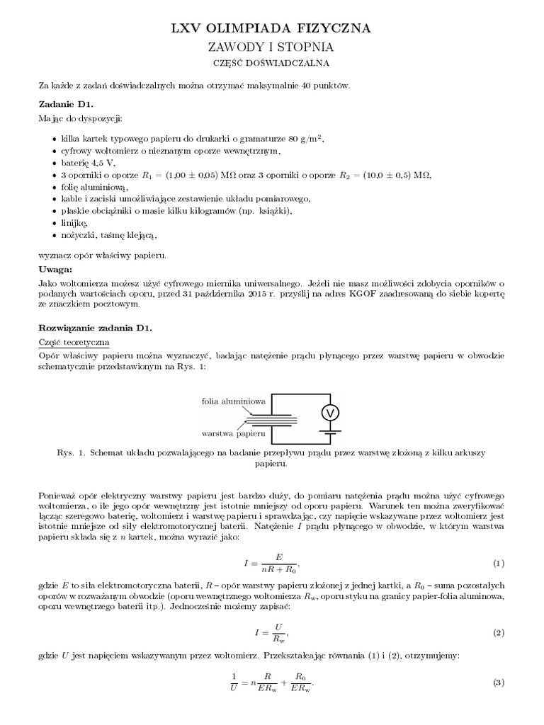 Czesc2etap1-Rozw Zad Doswiadczalnych | PDF
