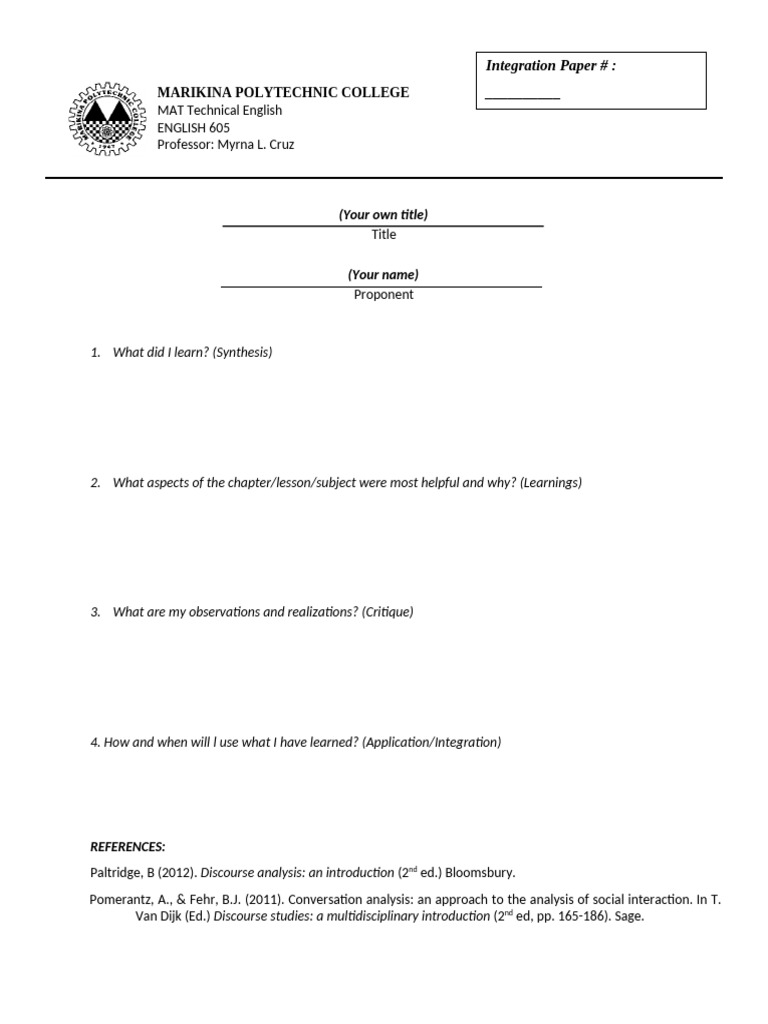 Integration Paper MPC MA | PDF