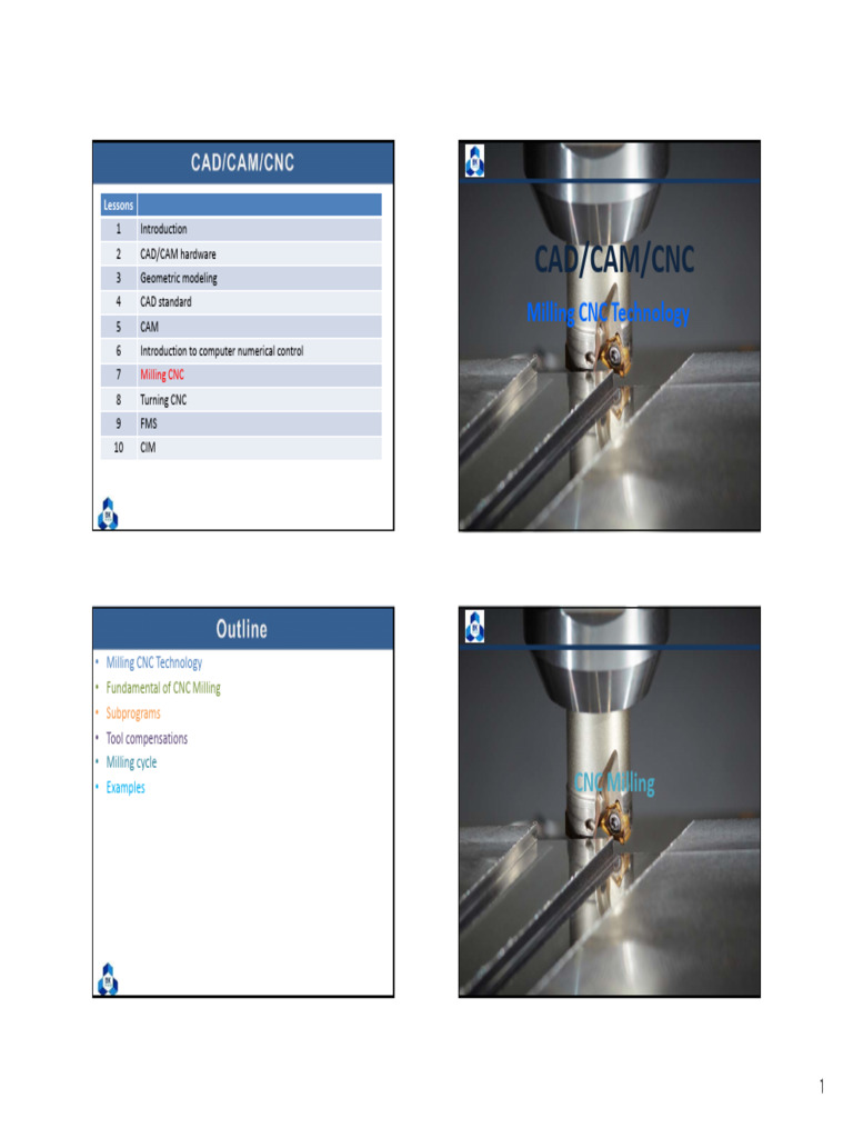 CAD CAM CNC Lesson8 | PDF | Numerical Control | Industrial Equipment
