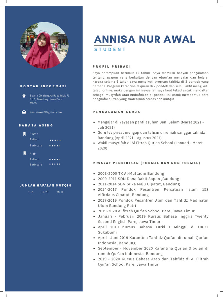 1600023428-CV Nisa | PDF